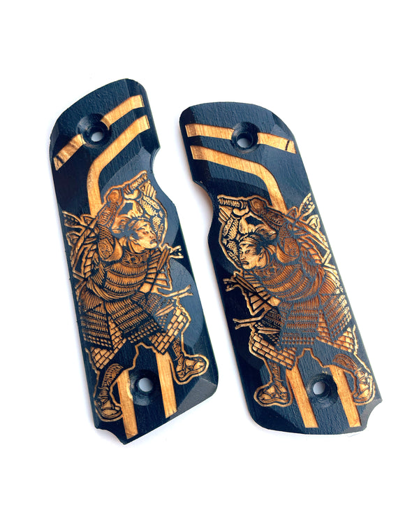 "MASTERLESS" 45-STYLE Grips -BLACK STAIN - CK Fight Life